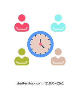 Meeting Time Icon Vector Logotype Stock Vector (Royalty Free ...
