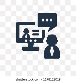 Meeting Vector Icon Isolated On Transparent Stock Vector (Royalty Free ...