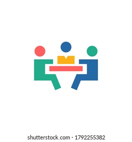 Meeting Vector Icon Logo Design Stock Vector (Royalty Free) 1792255382 ...