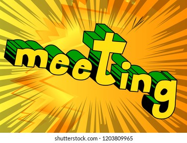 Meeting Vector Illustrated Comic Book Style Stock Vector (Royalty Free ...