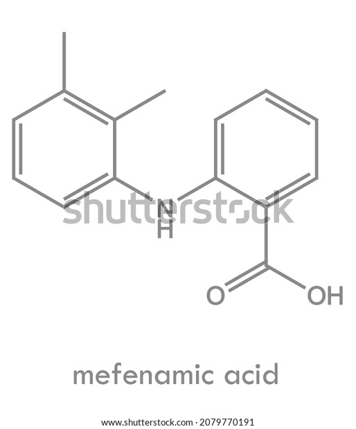 Mefenamic Acid Structure Nonsteroidal Antiinflammatory Drug Stock ...