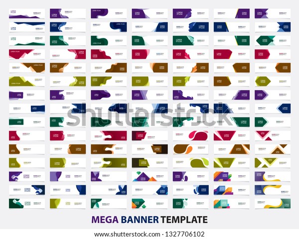 Mega Collection 105 Colorful Banner Template Stock Vector (Royalty Free ...