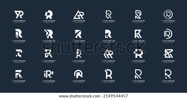Mega Collections Letter R Logo Design Stock Vector (Royalty Free ...