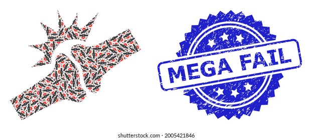 Mega Fail Scratched Stamp Seal Vector Stock Vector (Royalty Free ...