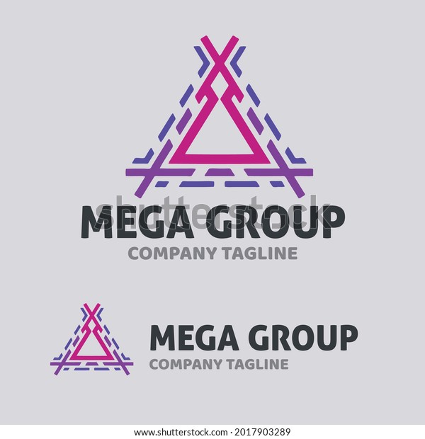 Mega Group Design Logo Template Stock Vector (Royalty Free) 2017903289 ...