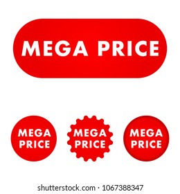 High Price Button Red Color Sign Stock Vector (Royalty Free) 1067388311