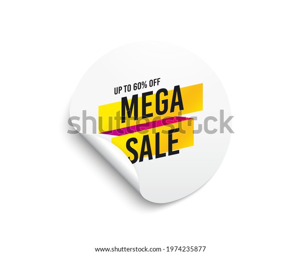 Mega Sale Sticker Circle Sticker Offer Stock Vector (Royalty Free ...