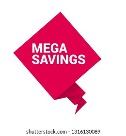 Mega Savings Red Stickertaglabel Stock Vector (Royalty Free) 1316130089 ...