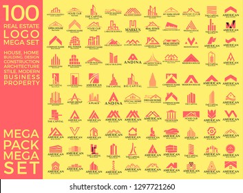Mega Set Big Group Real Estate Stock Vector (Royalty Free) 1297721260 ...