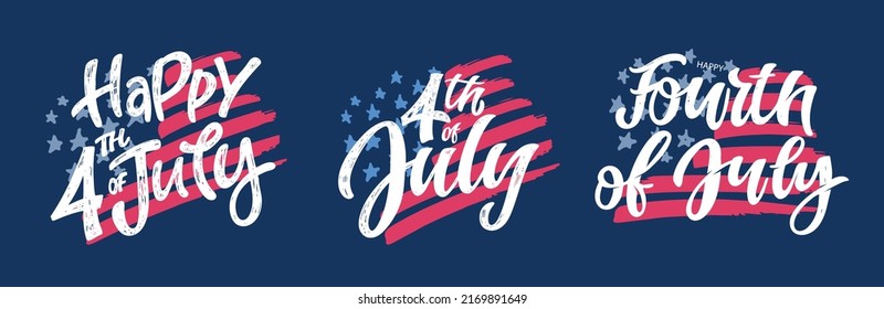 Mega Set Lettering Text 4th July Stock Vector (Royalty Free) 2169891649 ...