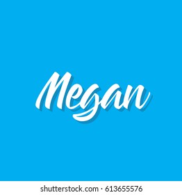 Megan Text Design Vector Calligraphy Typography: vector de stock (libre ...