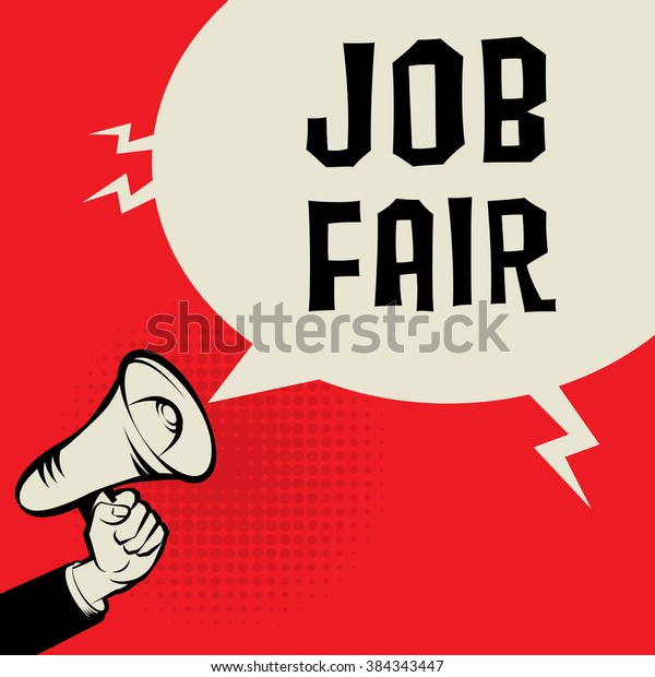 Megaphone Hand Business Concept Text Job Stock Vector (Royalty Free ...