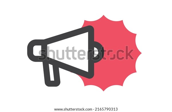 Icono de megáfono. Símbolo de grito.: vector de stock (libre de ...