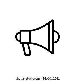 Simple Megaphone Line Icon Stroke Pictogram: เวกเตอร์สต็อก (ปลอดค่า ...