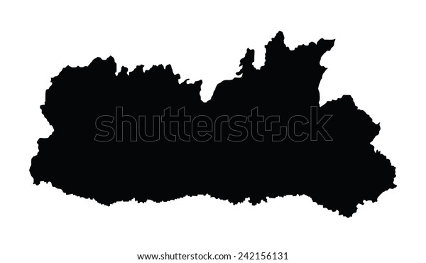 Meghalaya India Vector Map Isolated On Stock Vector (Royalty Free ...