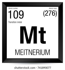 Meitnerium Symbol Element Number 109 Periodic: เวกเตอร์สต็อก (ปลอดค่า ...