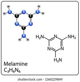 Melamine Molecule Structure Stock Vector (Royalty Free) 1360229849