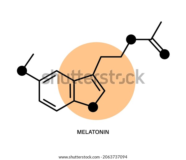 Melatonin Chemical Formula Logo Control Sleep Stock Vector (Royalty ...