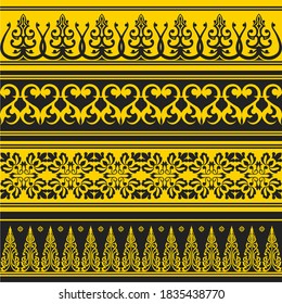 Melayu Pattern Symbol Fabric Background Other Stock Vector (Royalty ...