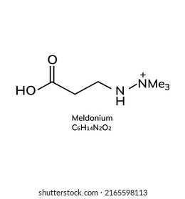 Meldonium Structural Chemical Formula On White Stock Vector (Royalty ...