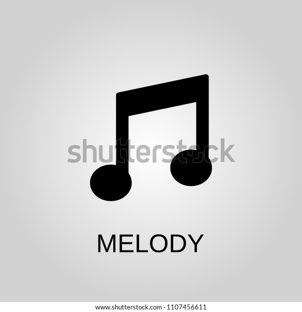 Melody Icon Melody Symbol Flat Design Stock Vector (Royalty Free ...