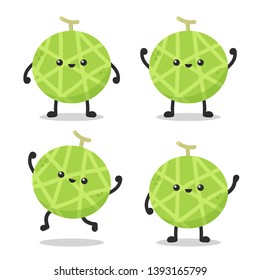Melon Character Vector Melon On White Stock Vector (Royalty Free ...