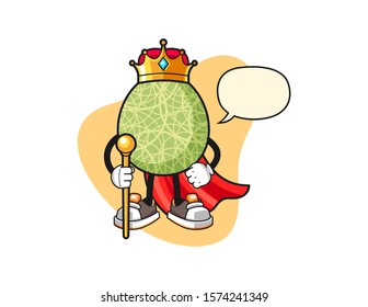 Melon King Speech Bubble Cartoon Mascot Stock Vector (Royalty Free) 1574241349