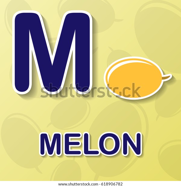 Melon Symbol Letter M Word Stock Vector (Royalty Free) 618906782 ...