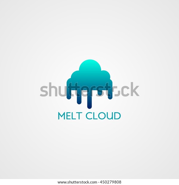 Melt Cloud Logo Design Template Stock Vector (Royalty Free) 450279808 ...