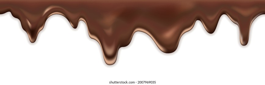 Melted Chocolate Drip Milk Chocolate Liquid Stock Vector (Royalty Free ...