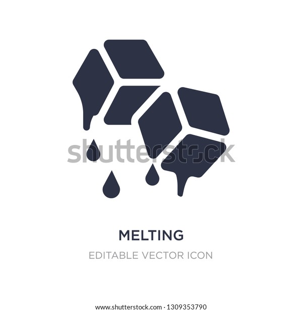 Melting Icon On White Background Simple Stock Vector (Royalty Free ...