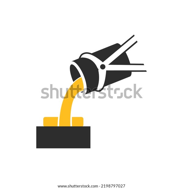 Melting Precious Metal Icon Vector Illustration Stock Vector (Royalty ...