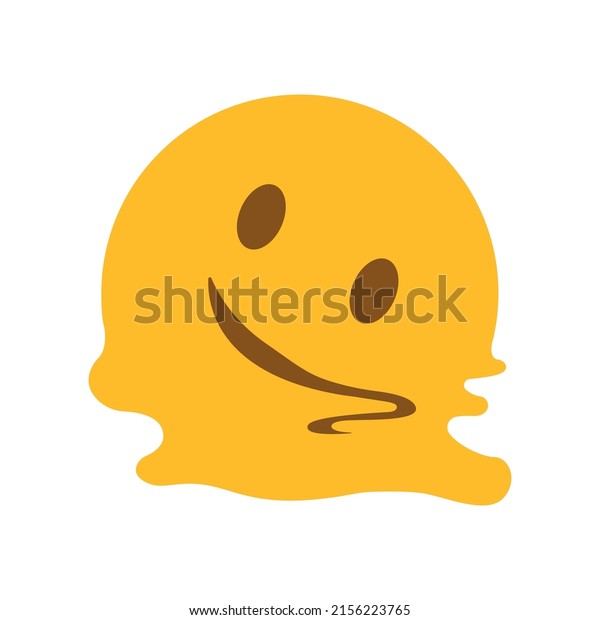 Melting Vector Icon Symbol Emoji Face Stock Vector (Royalty Free ...