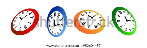 Melting Watches Deformed Wall Clock Stock Vector (Royalty Free ...