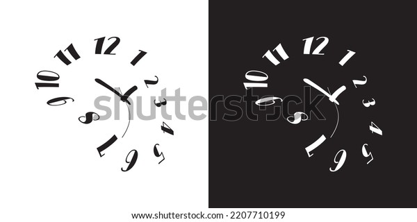 Melting Watches Deformed Wall Clock Stock Vector (Royalty Free ...
