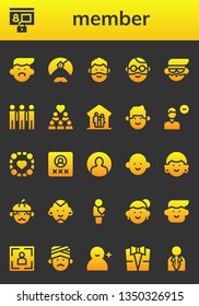 Member Icon Set 26 Filled Member Stock Vector (Royalty Free) 1350326915 ...