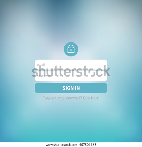 Member Login Form Interface Sign Log Stock Vector (Royalty Free ...