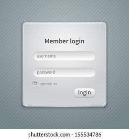 Member Login Form Vector Illustration Stock Vector (Royalty Free) 155534786
