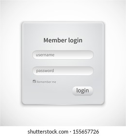 Member Login Form Vector Illustration Stock Vector (Royalty Free ...