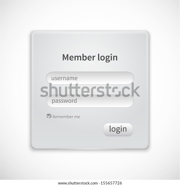 Member Login Form Vector Illustration Stock Vector (Royalty Free ...