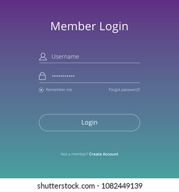 Best Login Page Examples Responsive Templates Stock Vector (Royalty ...