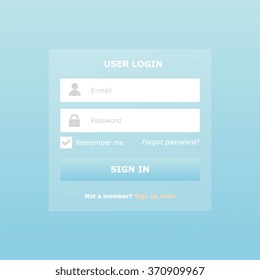 Member Login Vector Form Stock Vector (Royalty Free) 370909967 ...