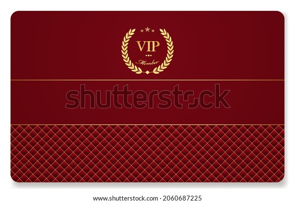 Member Vip Card Template Red Gold Stock Vector (Royalty Free ...