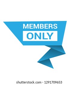 Members Only Sign Stickerlabel Stock Vector (Royalty Free) 1291709653 ...