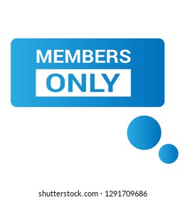 Members Only Sign Stickerlabel Stock Vector (Royalty Free) 1291709686 ...