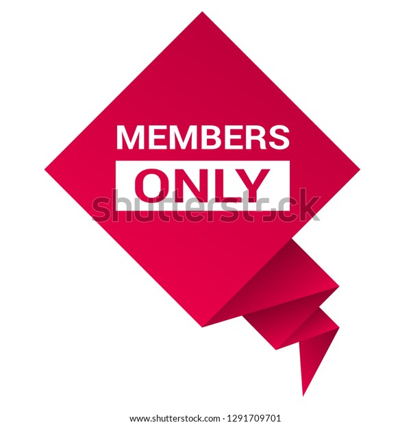 Members Only Sign Stickerlabel Stock Vector (Royalty Free) 1291709701 ...