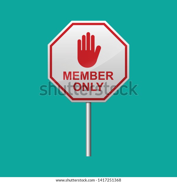Members Only Sign Vector Illustration Stock Vector (Royalty Free ...