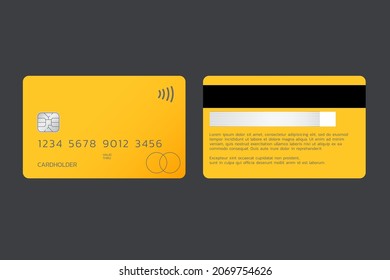 Membership Card Template Presentation Front Back Stock Vector (Royalty ...