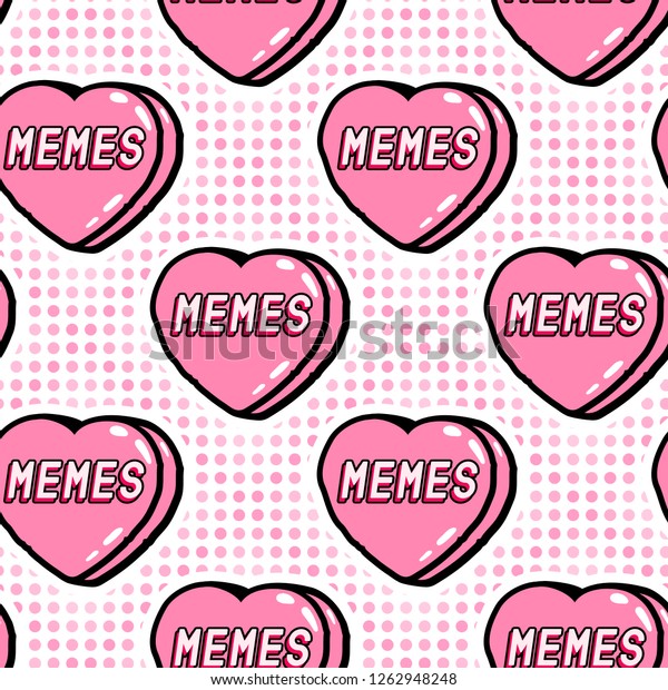 Memes Seamless Pattern Funny Cartoon Comic Stock Vector (Royalty Free ...