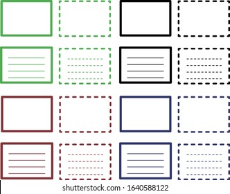 Memo Frames 4 Color Set Stock Vector (Royalty Free) 1640588122 ...